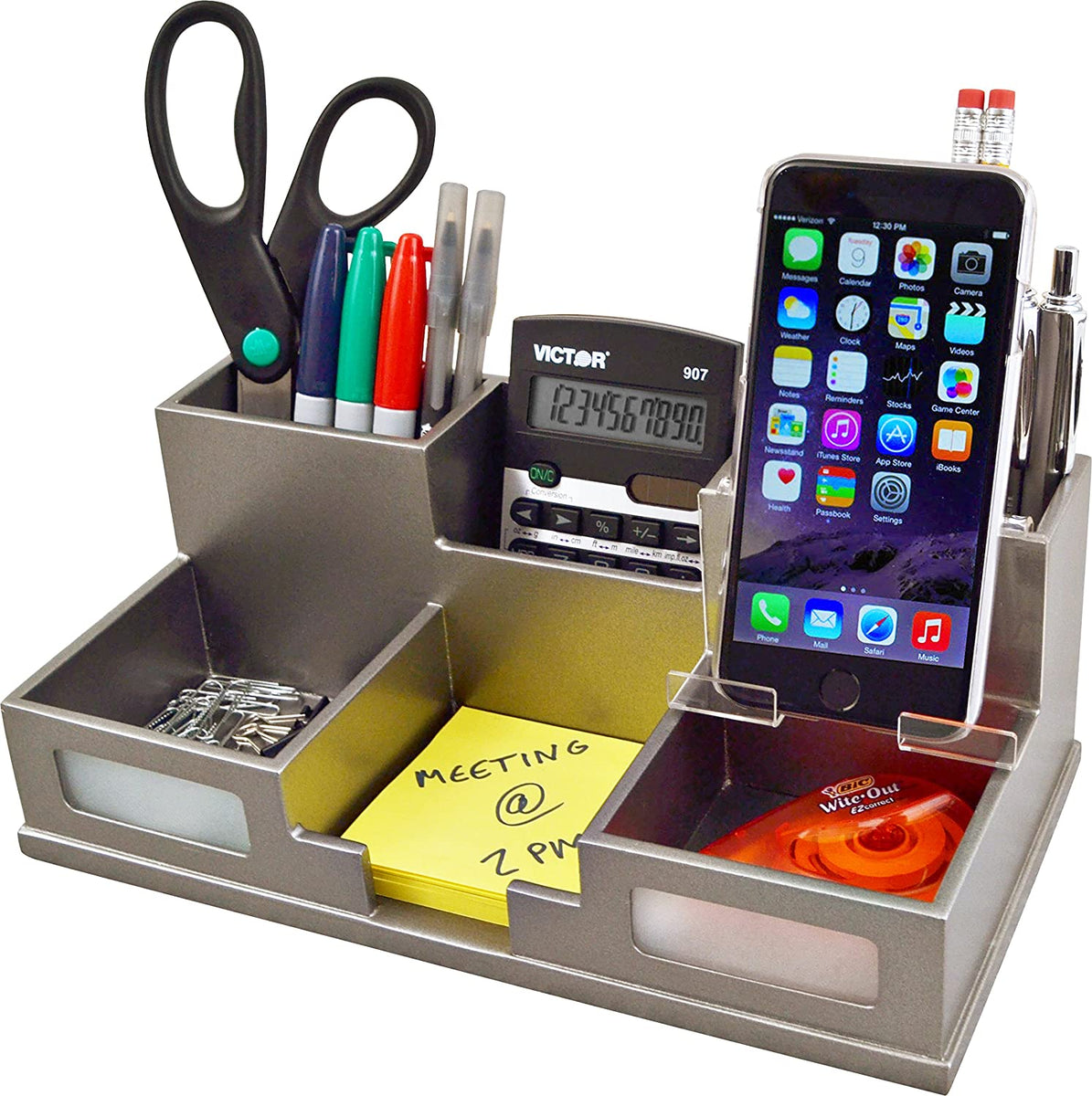 Victor Wood Desk Organizer with Smart Phone Holder – marvinsemporium